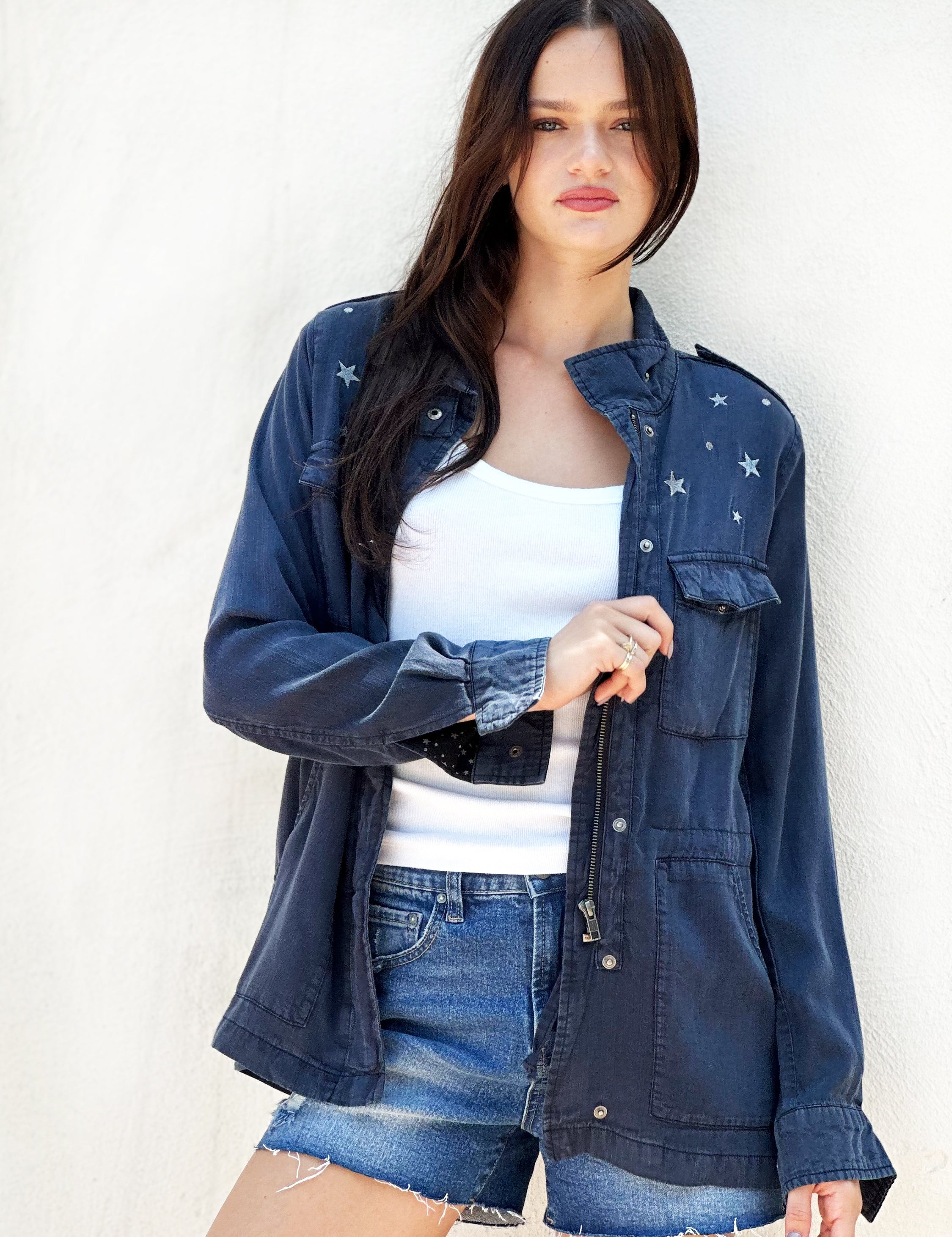 Women’s Starry Night Embroidered Jacket – Billy T – billytshop