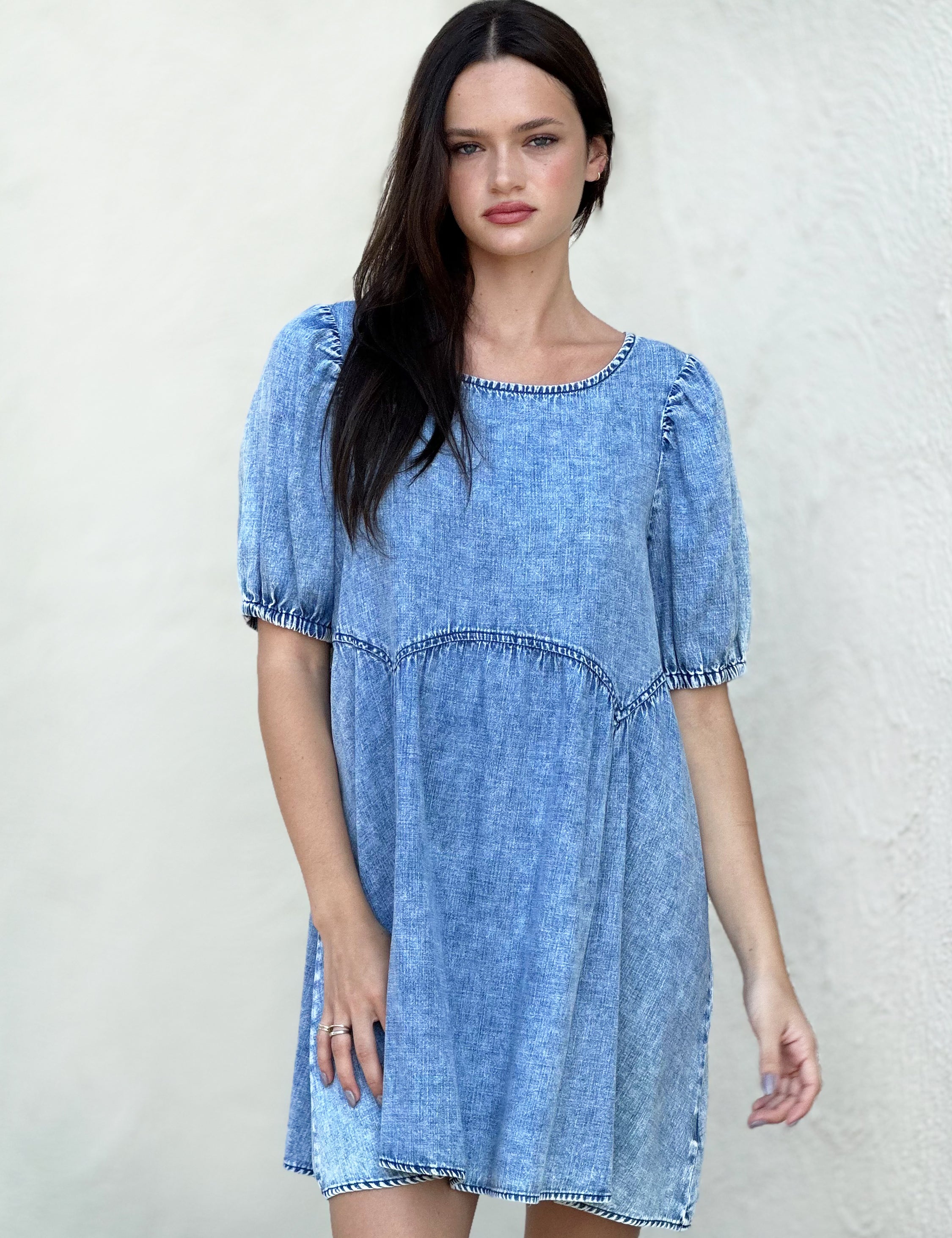 Women’s Plaid Union Dress with Cinched Waist – Billy T – billytshop
