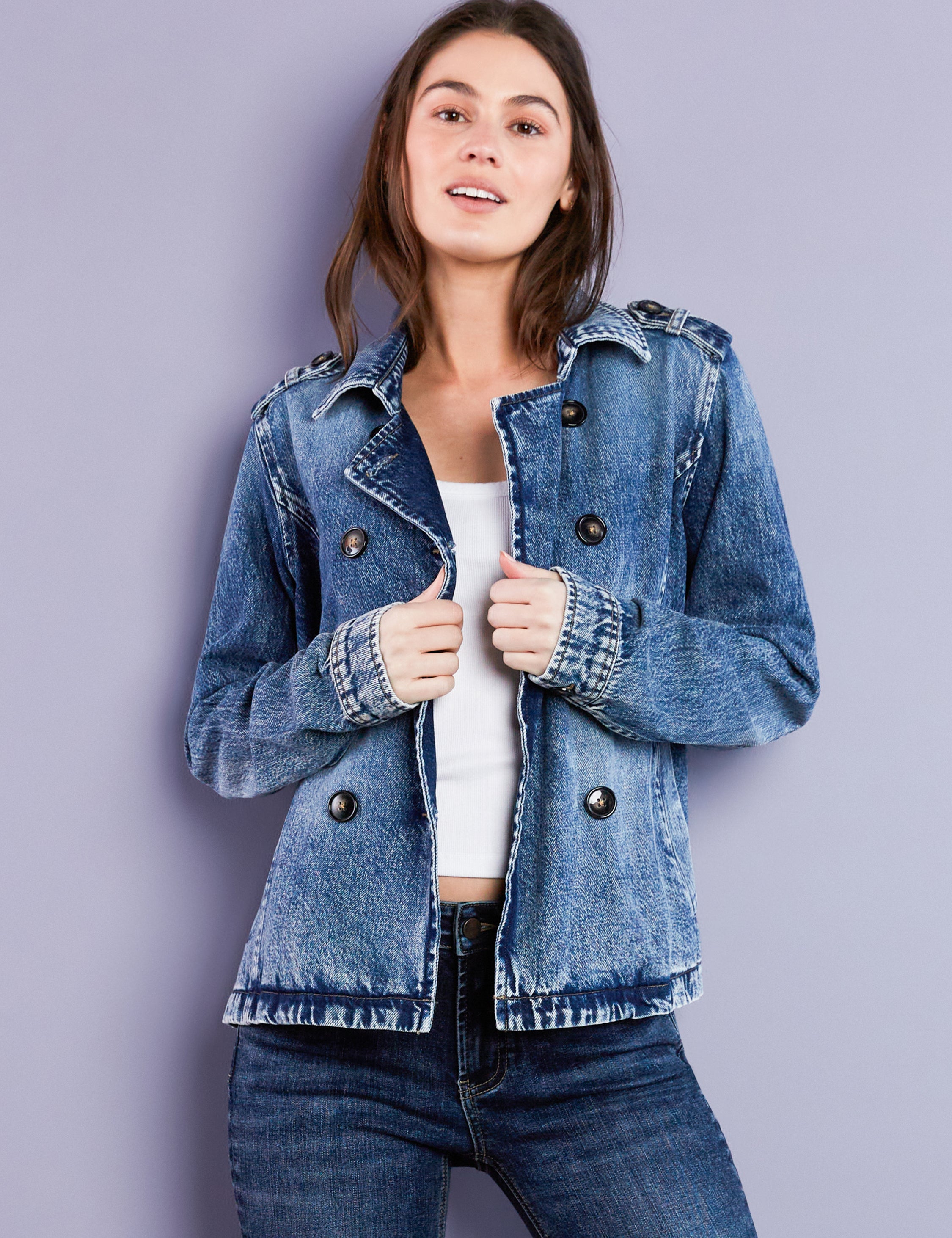 Denim Peacoat – billytshop
