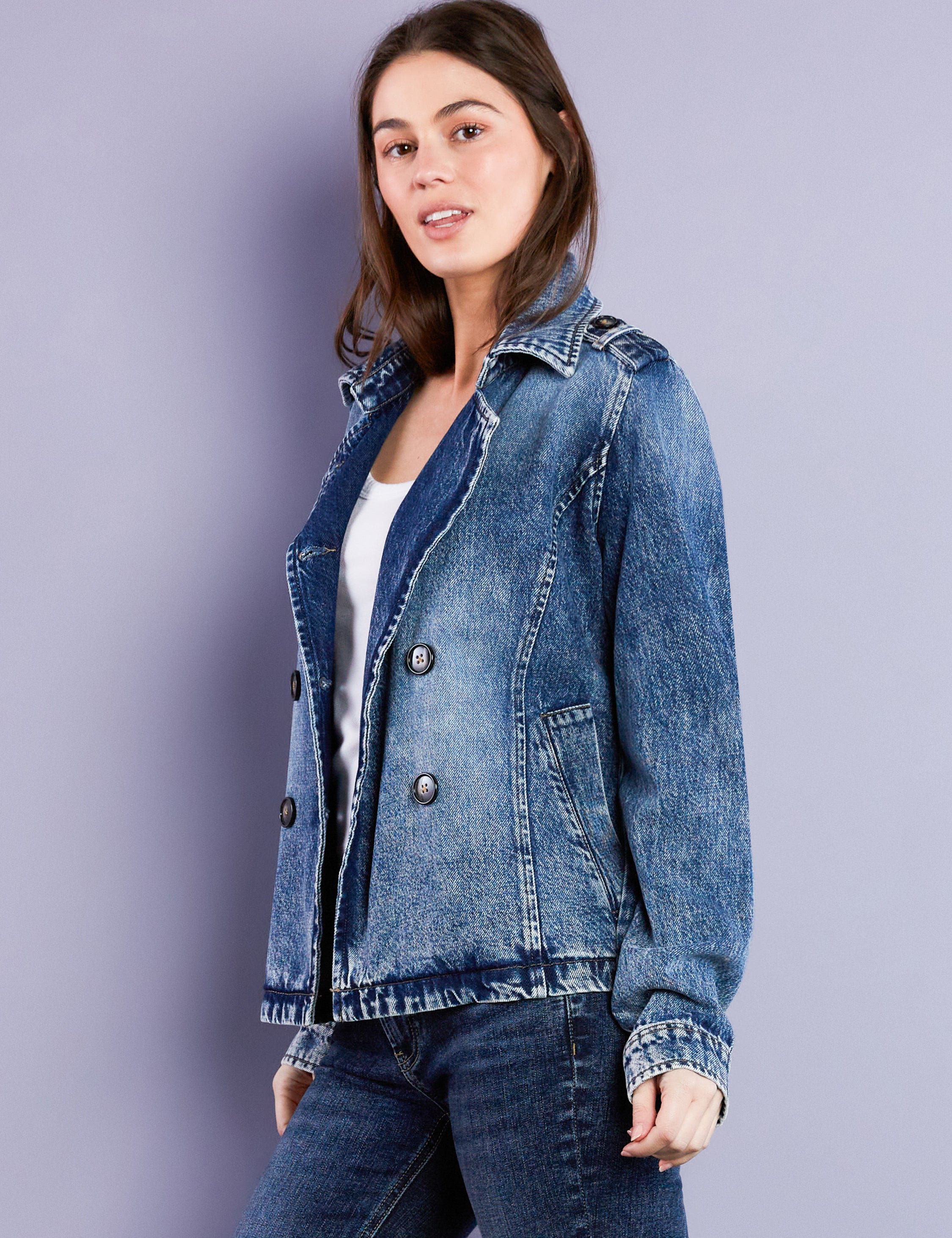 Denim Peacoat – billytshop