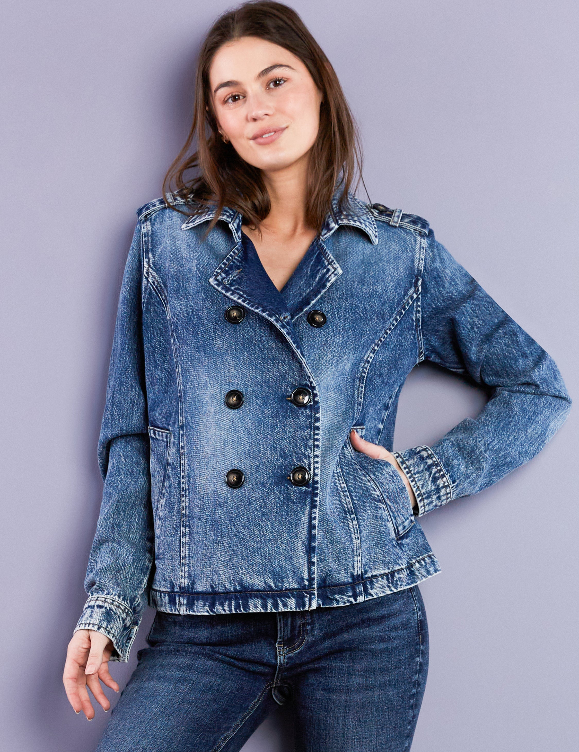 Denim Peacoat – billytshop