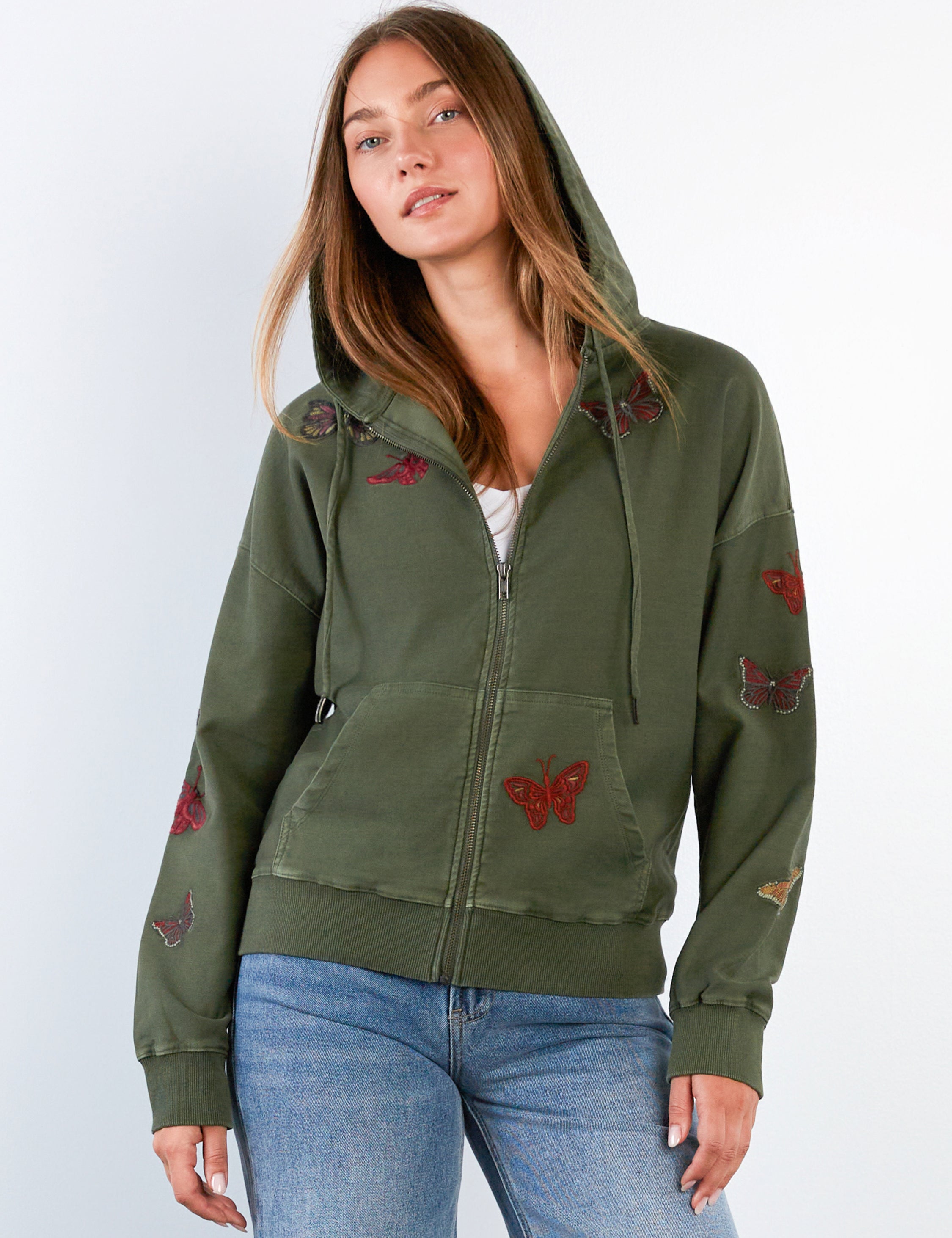 Women’s Butterfly Embroidered Hoodie – Billy T – billytshop