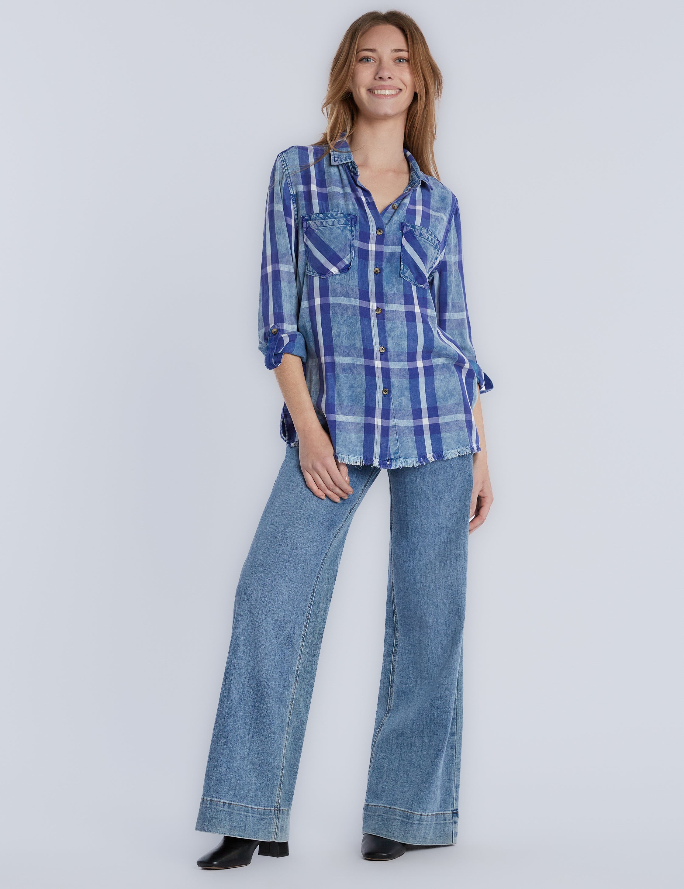 Denim Plaid Shirt – billytshop