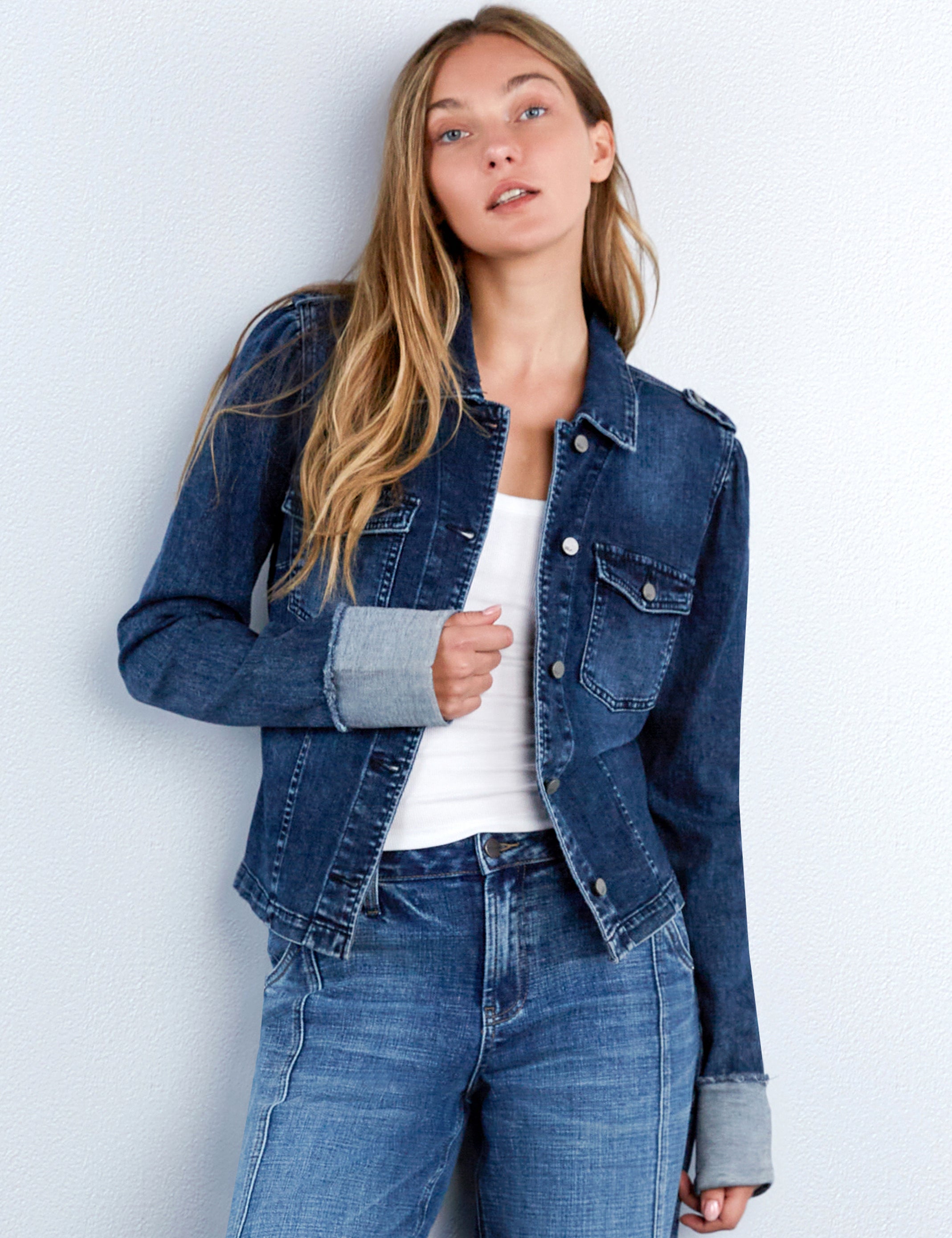 Cuffed Denim Jacket – billytshop