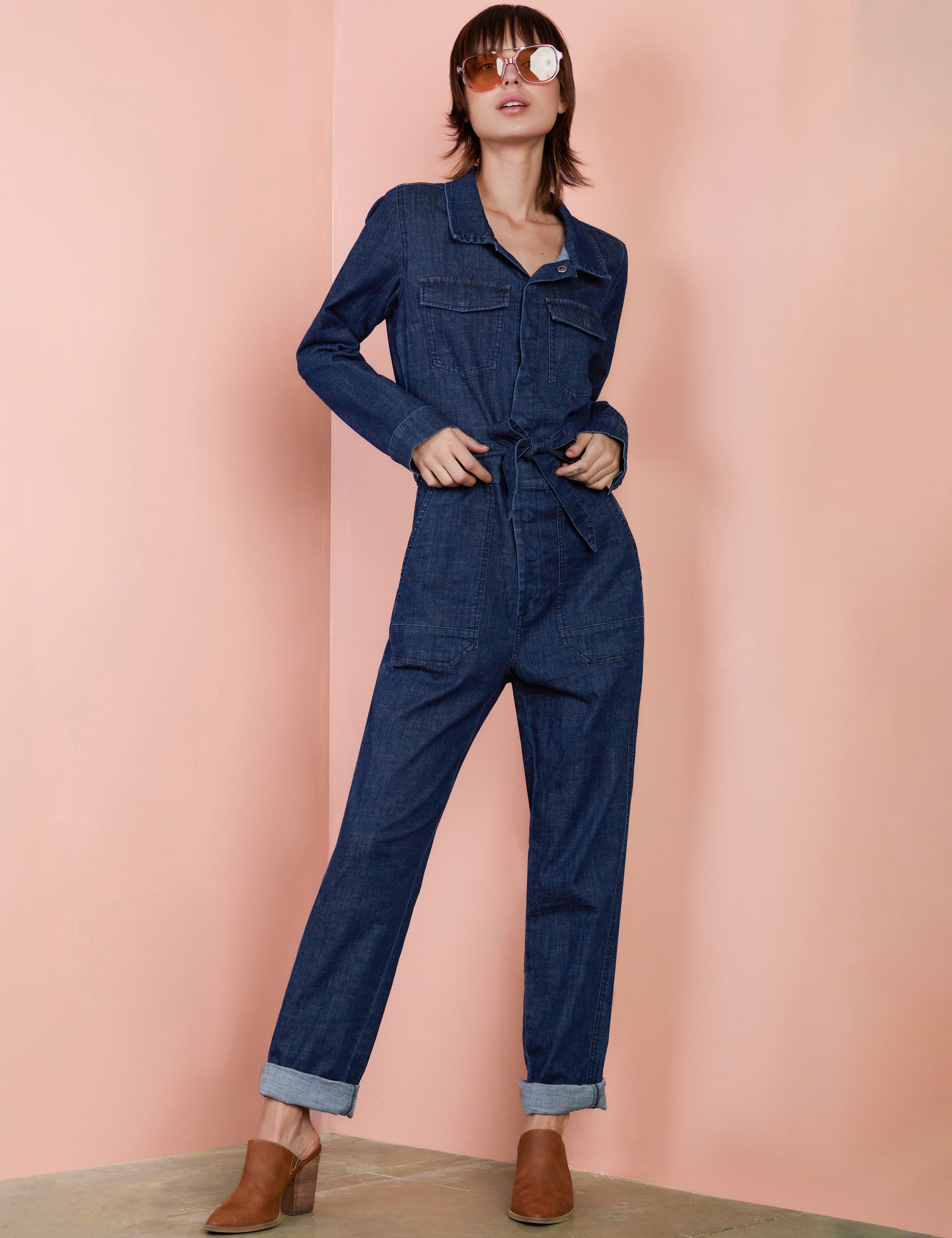 Women’s Hi-Bar Tie Waist Denim Jumper – Billy T – billytshop
