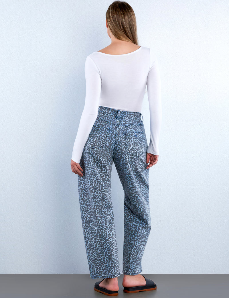 Leopard Print Barrel Jeans – billytshop