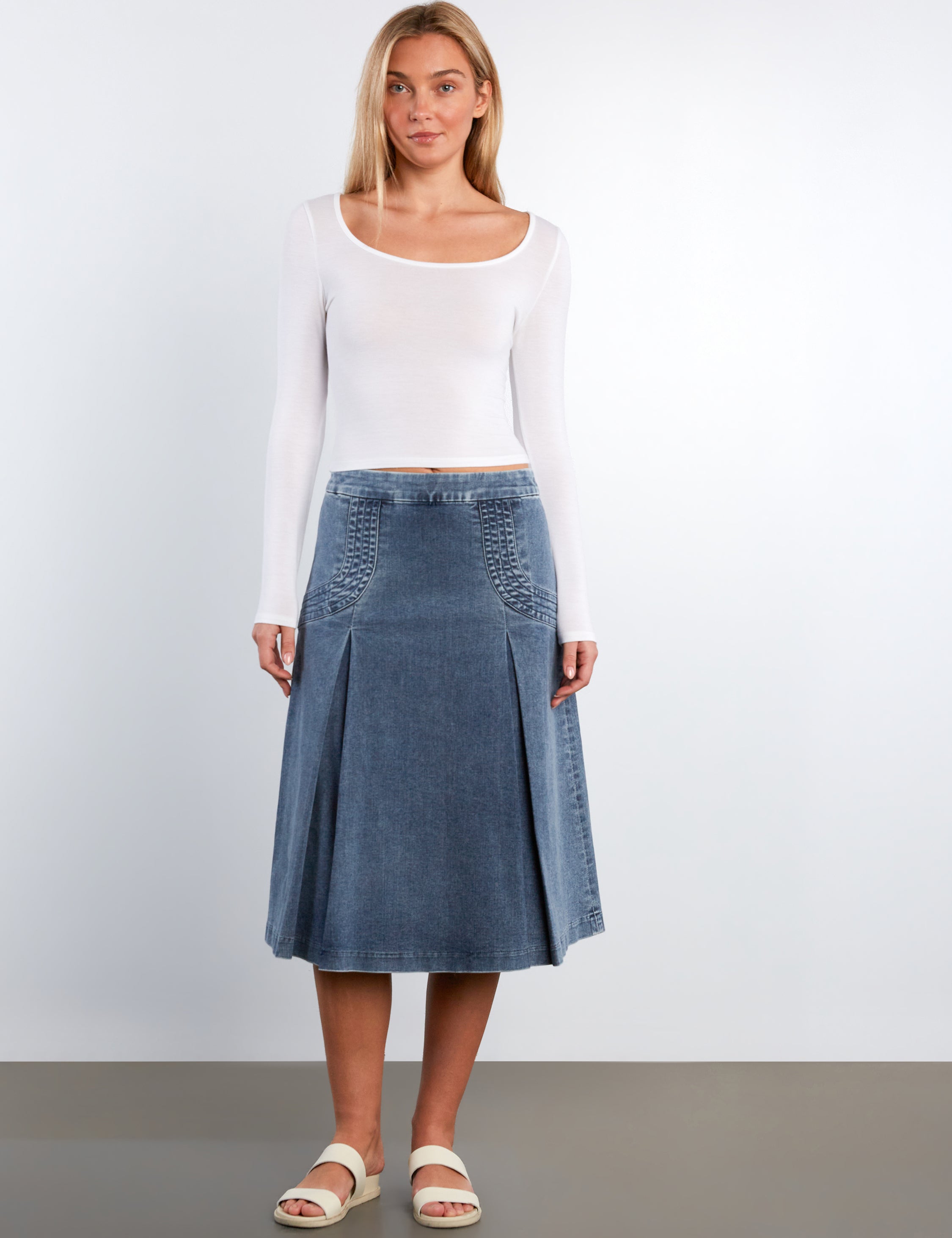 Cascade Pleats Midi Skirt – billytshop