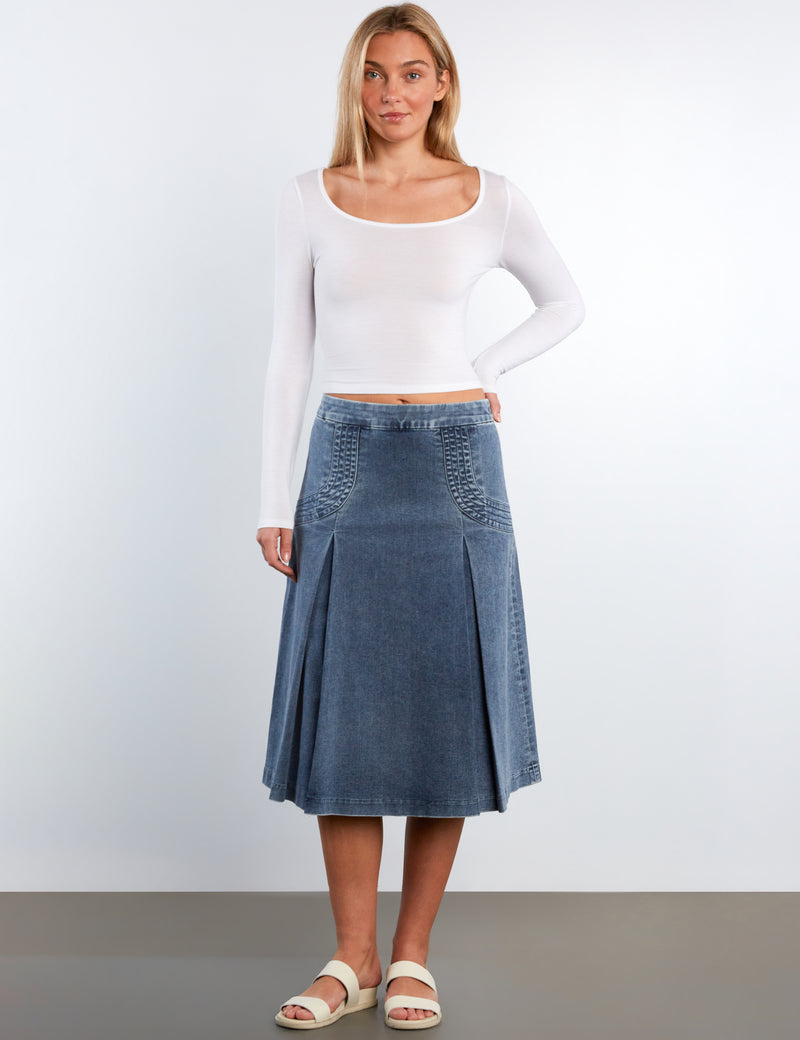 Cascade Pleats Midi Skirt – billytshop